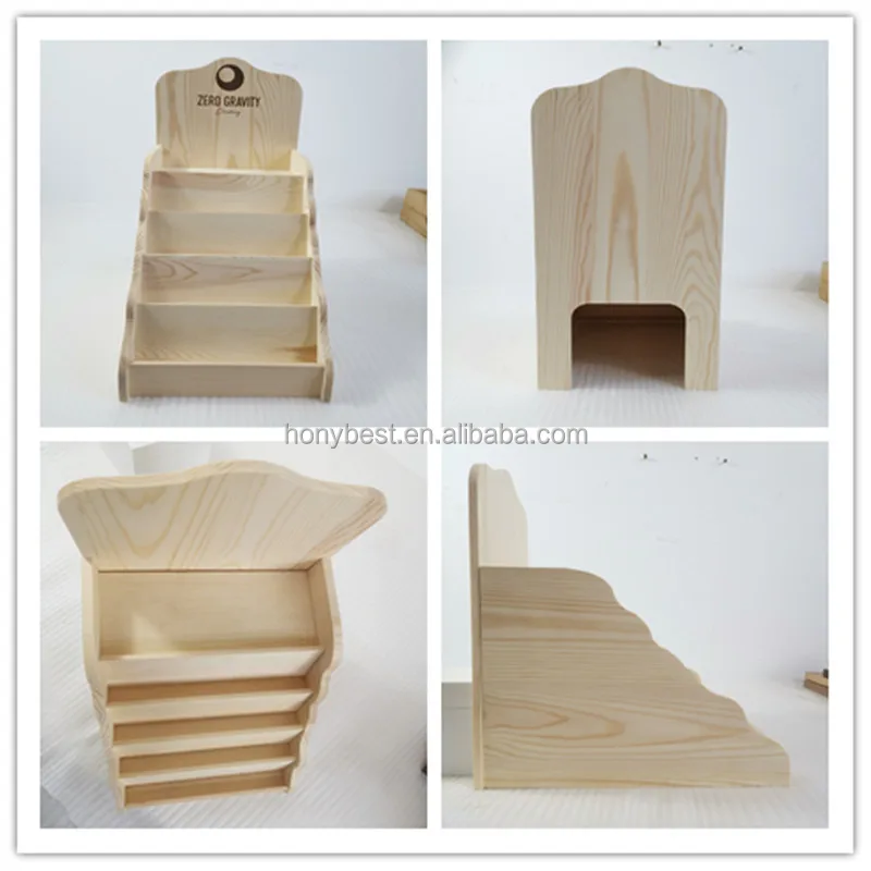 Wooden 3-Tier Step Display Stand - Custom Wood Stair Racks