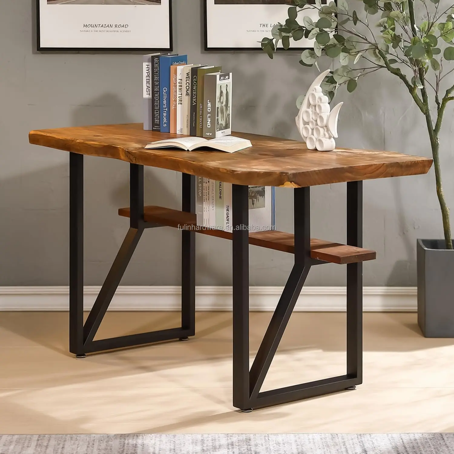 2 Tier Metal Table Legs Heavy Duty Desk Legs For Office Computer Desk ...