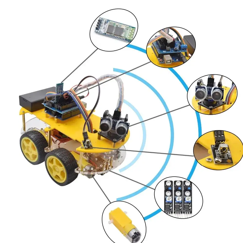 Avoidance Tracking Motor Smart Robot Car Chassis Kit Speed Encoder ...