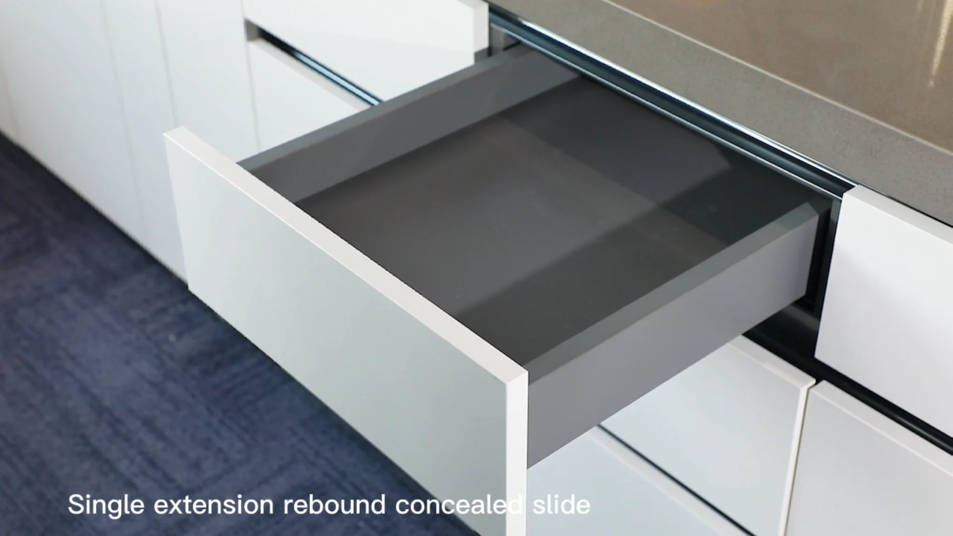 Unihopper Drawer Guides Channel Push Open Undermount Heavy Duty Metal ...