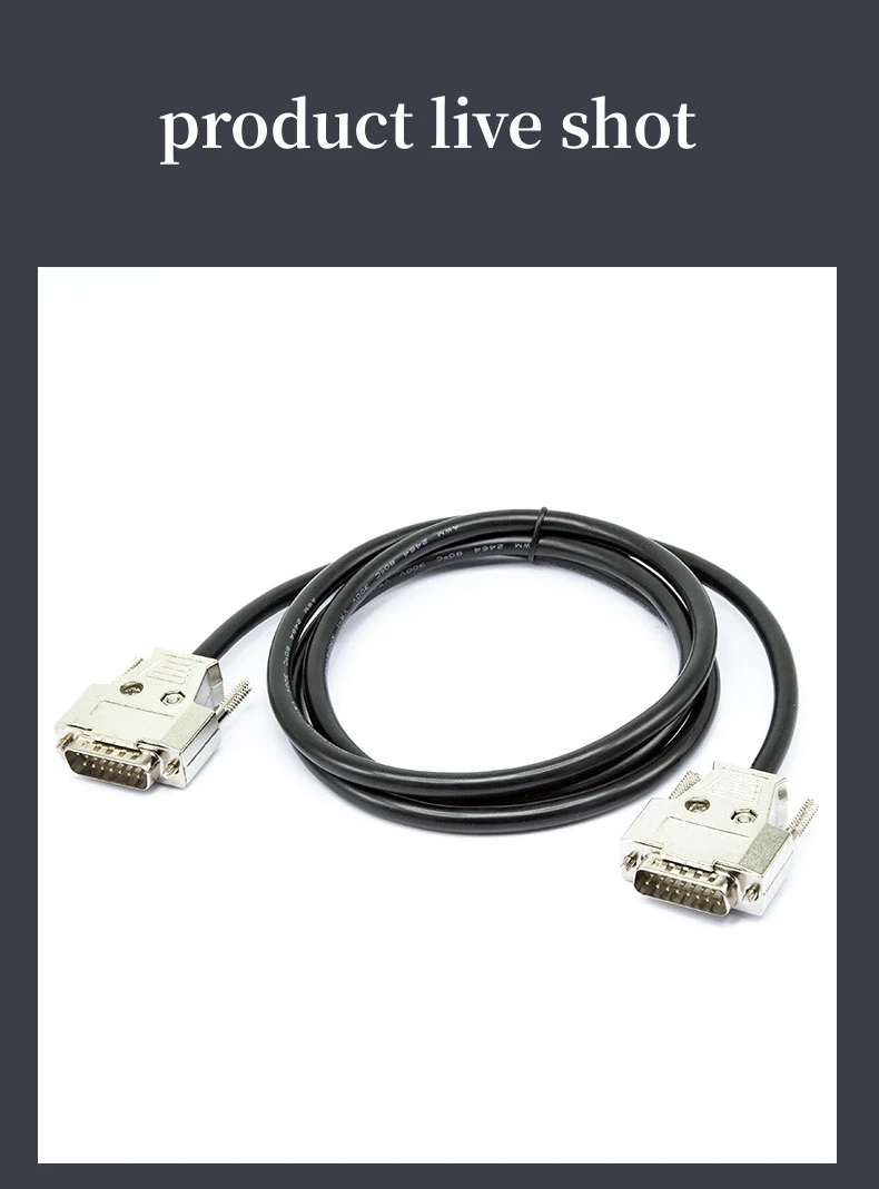 Custom Male to Male to Female 15-pin Parallel Serial Port Data Cable 2 ...