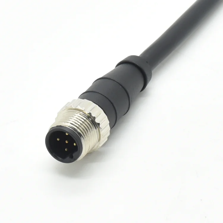 Waterproof DIN Type M12 Connectors 5 Pin Industrial Solder Male Female ...