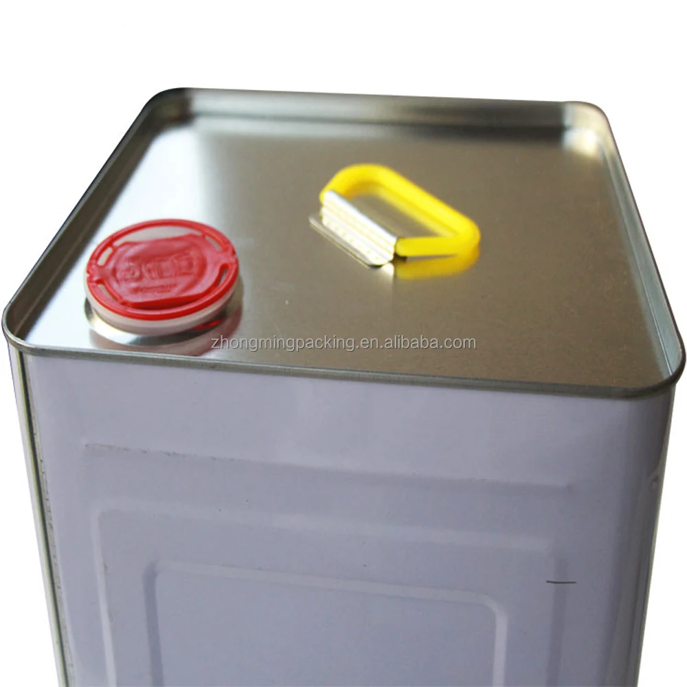 20L Metal Oil Tin Can with Plastic Spout - Durable & Versatile