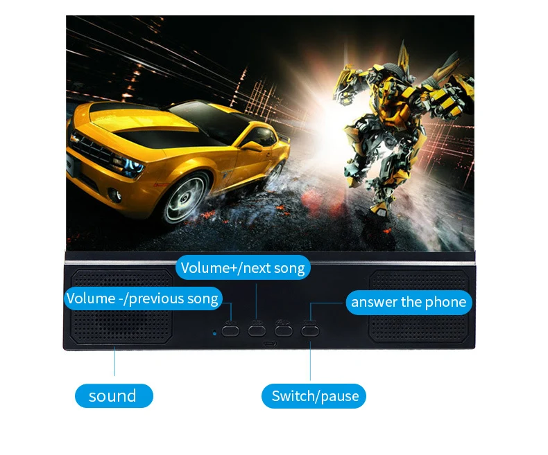 Foldable Pull-out 12 Inches HD 3D Mobile Phone Screen Magnifier Speaker ...