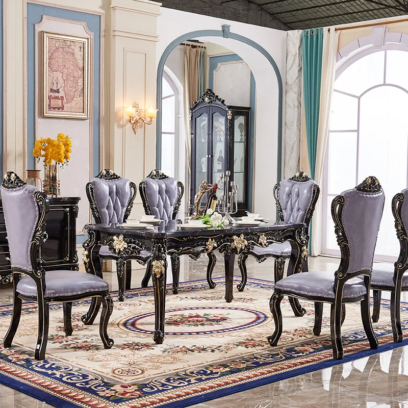 Luxury Dining Table 6 Seater Classic Dinning Table Dining Room ...