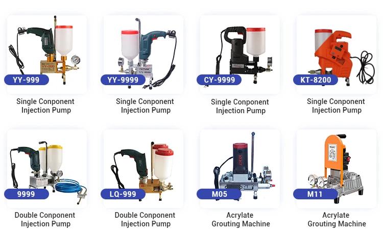 Custom Logo High Pressure Injection Pump PU Acrylate Grouting Machine ...