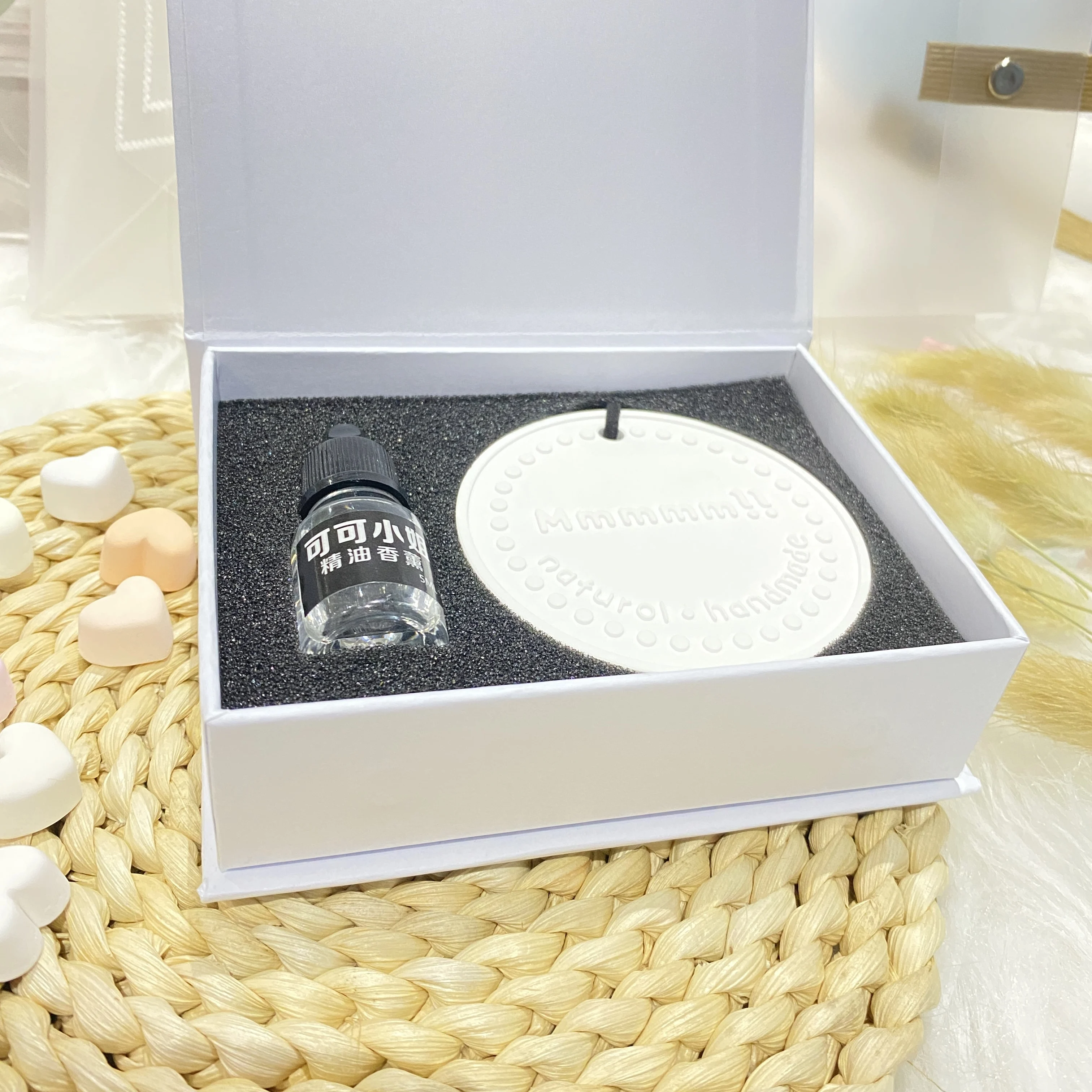 Custom Ceramic Car Air Freshener Aromatherapy Stone Car Rearview Mirror ...