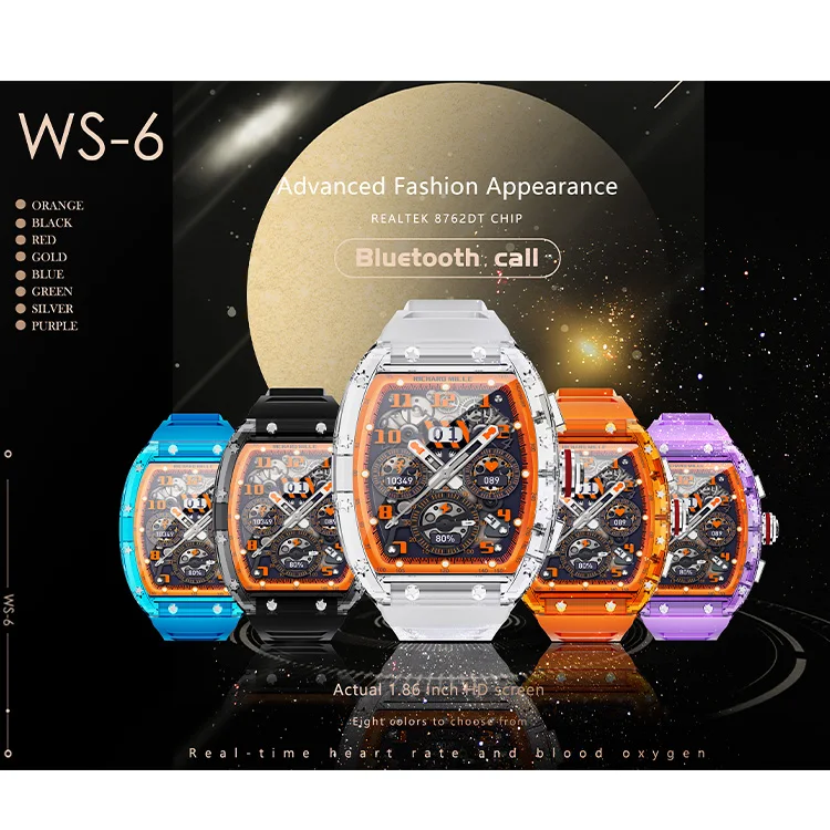 New Arrival Mechanical Men’s Watch WS6 - IP68 Waterproof Smartwatch
