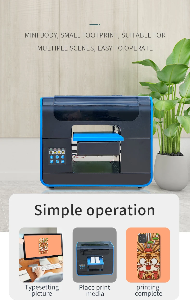 New A4 Size Flatbed Printer Phone Case Acrylic Wood Glass Digital Uv ...