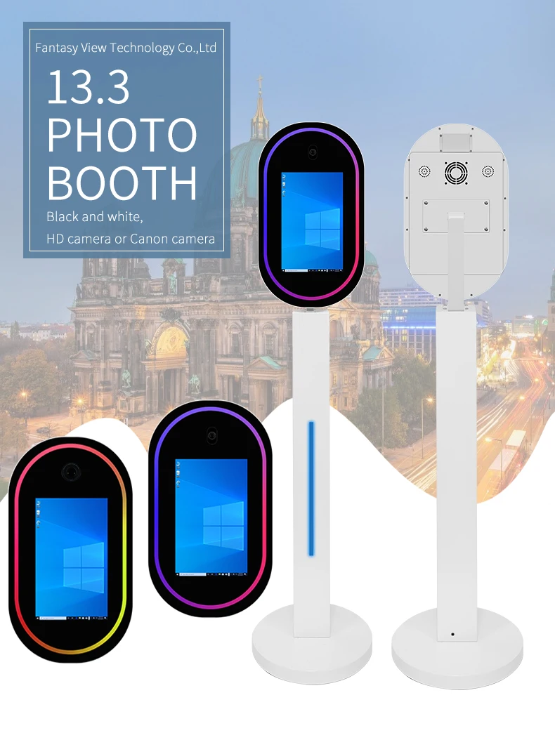 2024 Beauty Picture Portable Selfie Photobooth Magic Mirror Photo Booth Machine Touch Screen Led ...