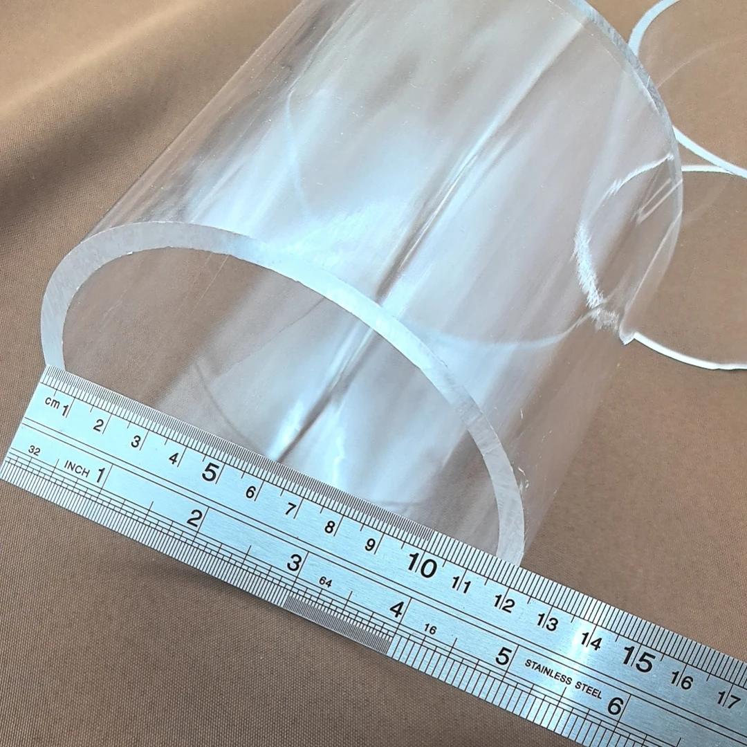 Acrylic Round Large Clear Cylinder 120mm Diameter Plastic Clear Pipe ...
