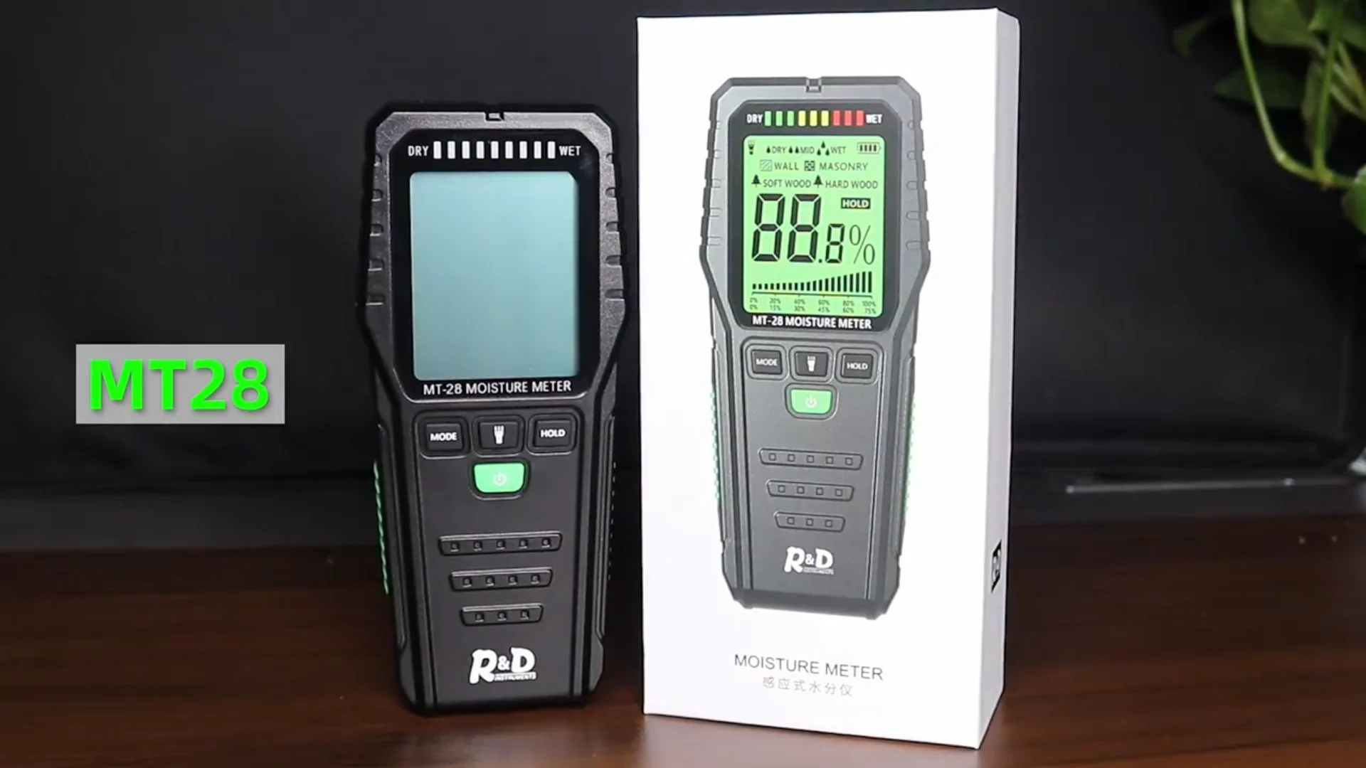 R&d Mt28 Inductive Wood Moisture Meter Digital Electrical Tester ...