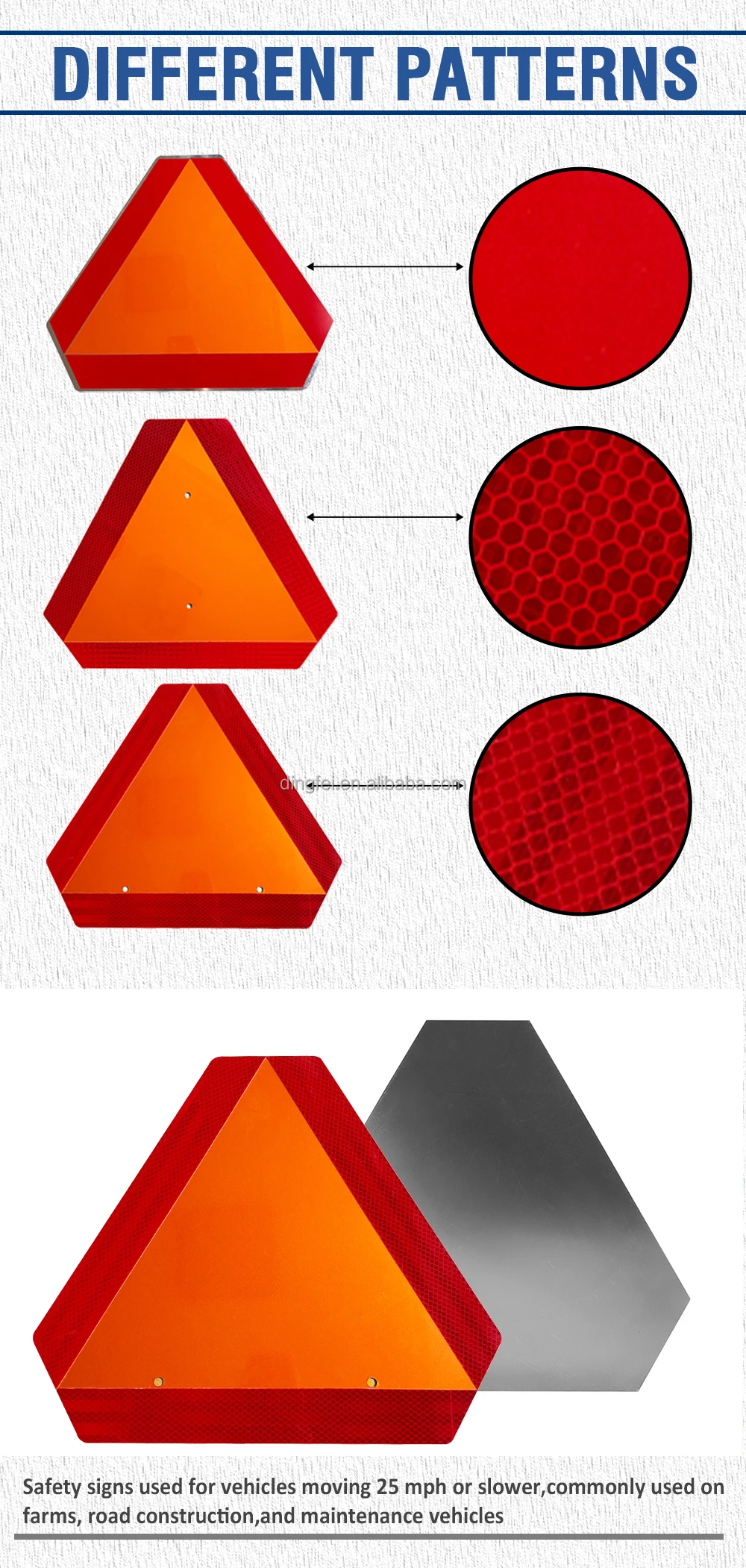 Triangle Slow Moving Vehicle Sign - High Visibility SMV