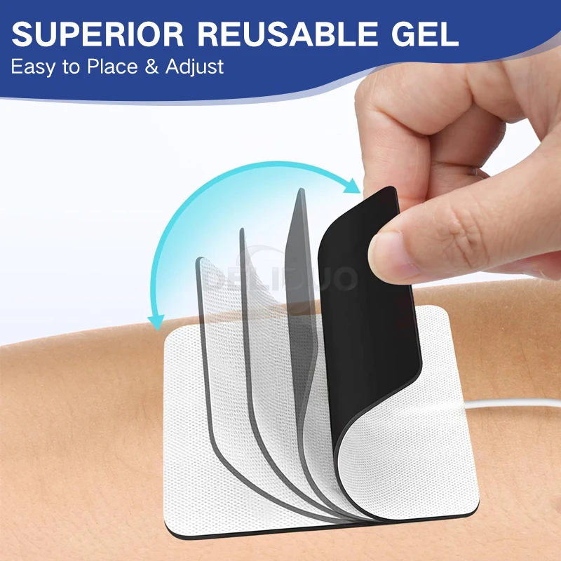 Ecg Electrode Adhesive Reusable Self-adhering Ten Unit Body Pain Relief ...