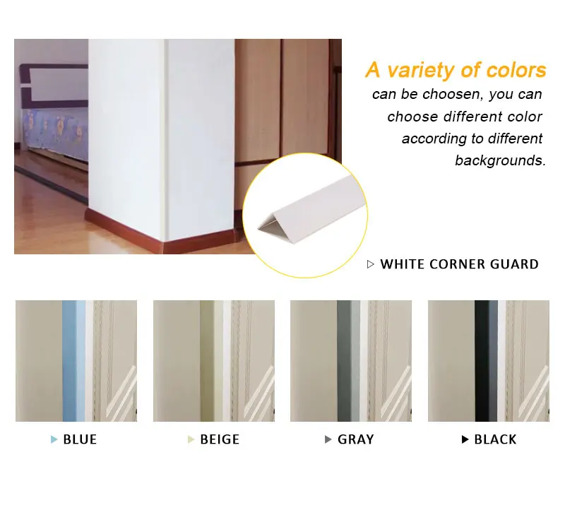Heavy Duty Wall Protection Pvc Plastic White Pvc Outside Corner Guard ...