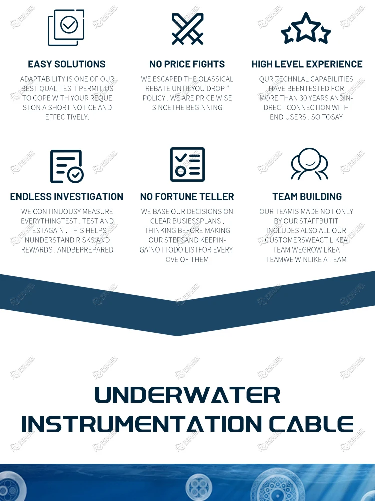 Shielded Twisted Pair Rov Cable Underwater Umbilical Tether With Power ...