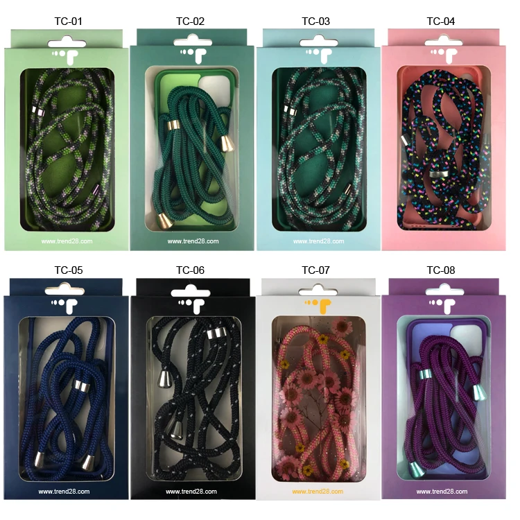2021 Necklace Keychain Printed Universal Mobile Phone Cover Cross Body ...