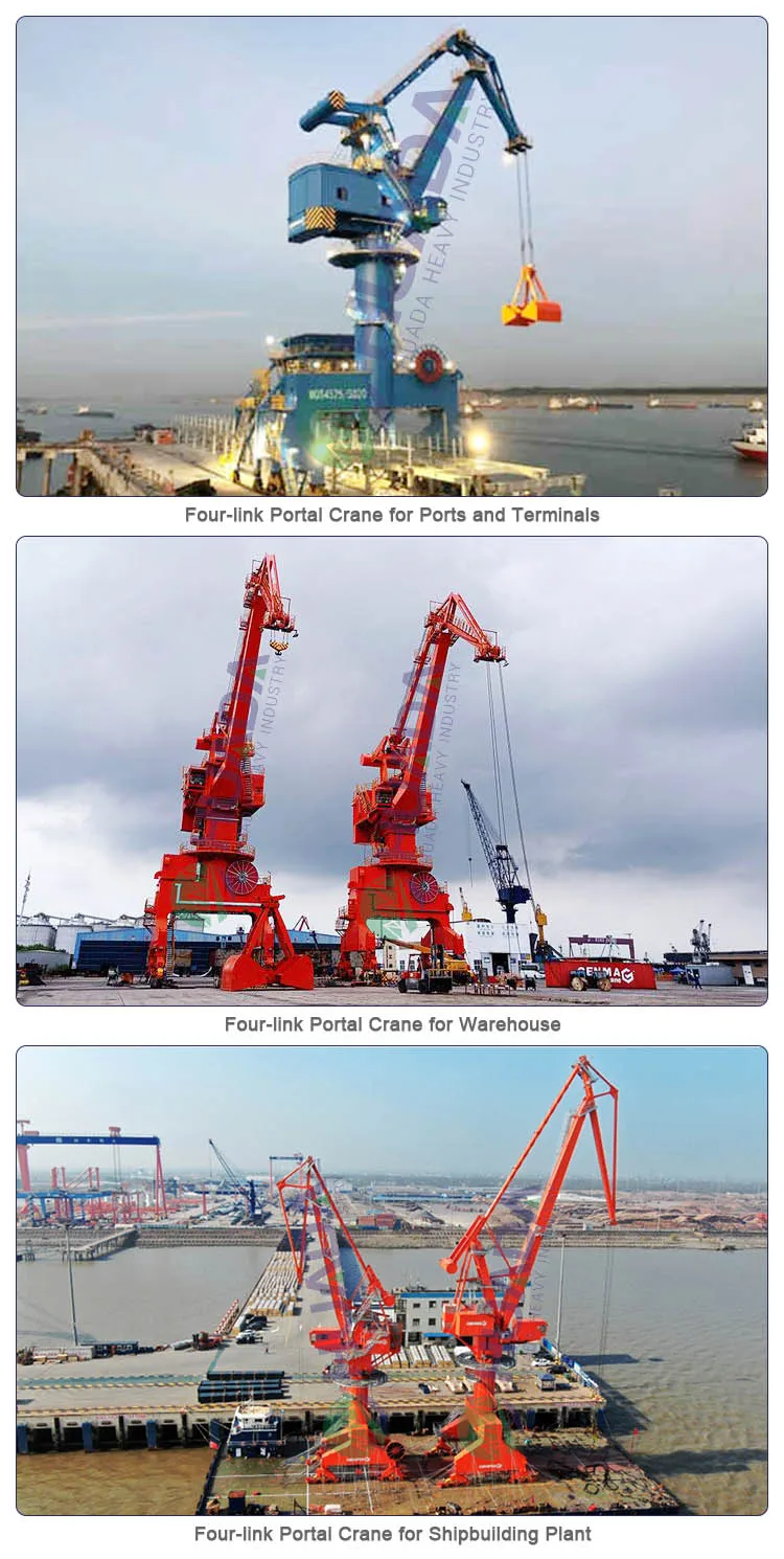 50 Ton Shipyard Portal Crane Jib Luffing Crane Portal Dry Dock Crane ...