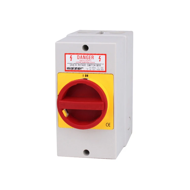 Salzer Ac Saa16 16amp Isolator Switch With Ip65 Plastic Box Off-on ...
