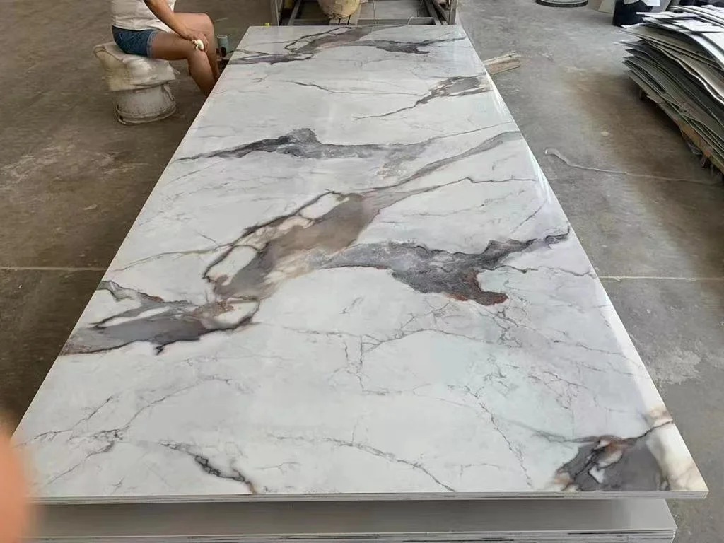 4X8 Ft PVC UV Marble Sheet - Durable Wall Panel Alternative