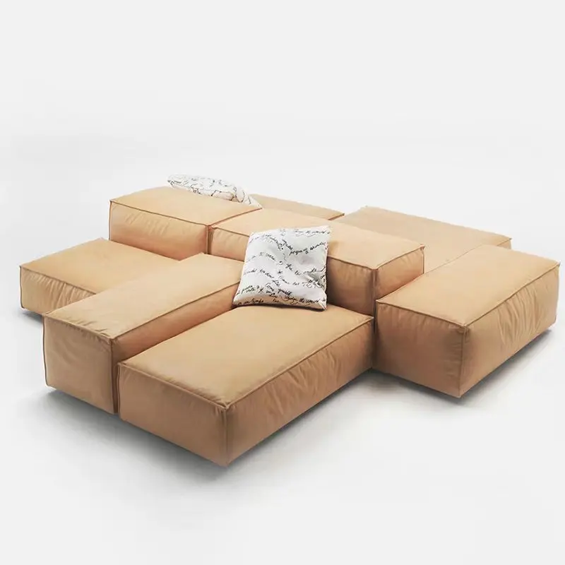 Modern Minimalist Style Modular Sofa Couch Customized Fabric Square ...