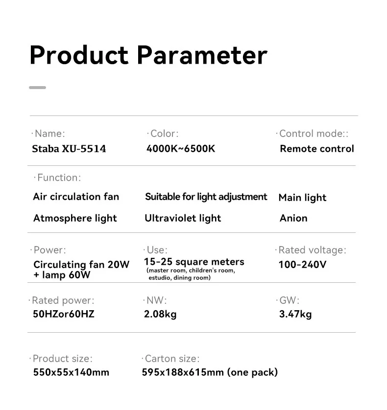 Enclosed Bldc Ceiling Fan With Light,4 Colors Dimmable Led Flush Mount ...