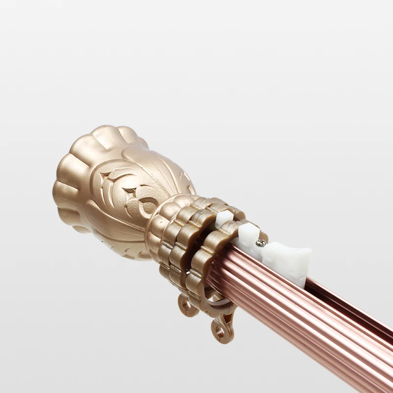 Smart Home Szone Roman Electric Curtain Rod With Finials And Motor For ...