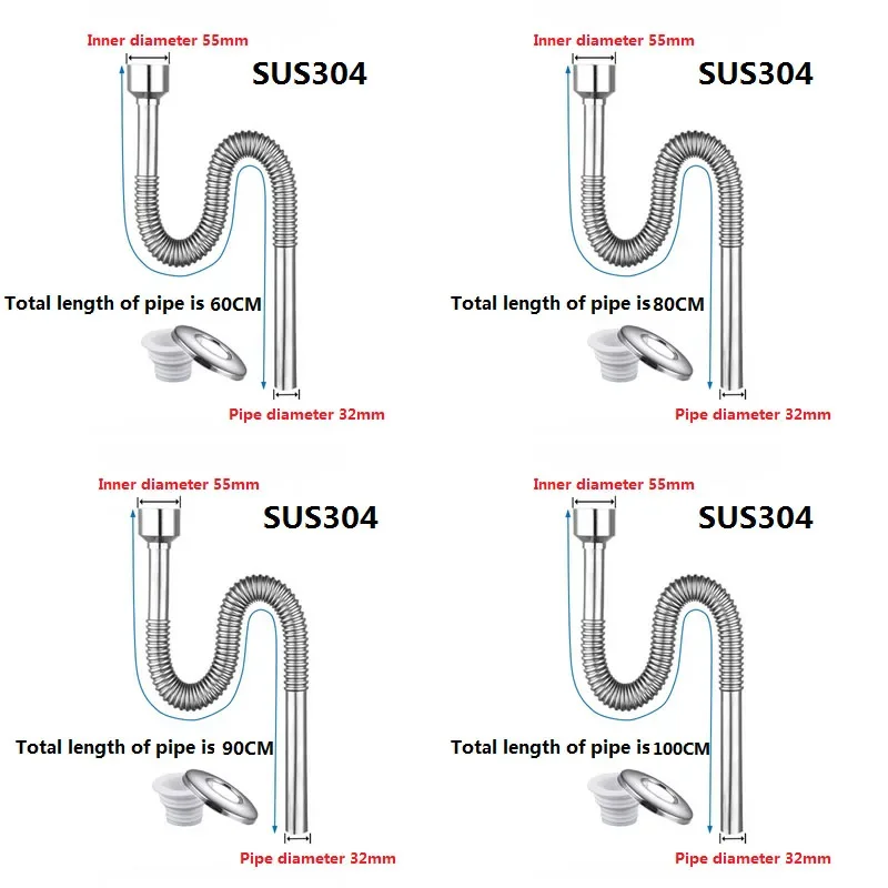 304 Stainless Steel Corrugated Drain Pipe - Durable & Efficient