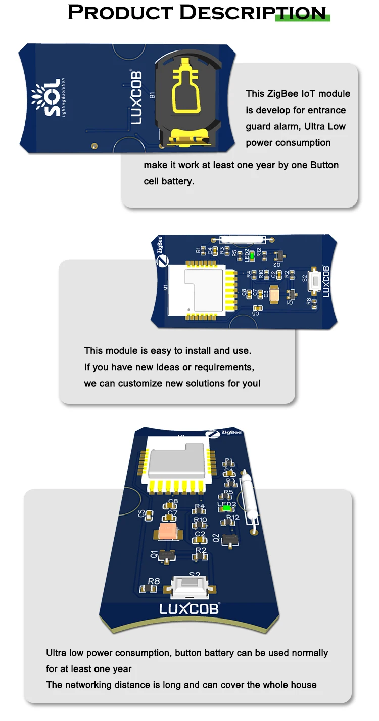 Customize Ztu Input Dc3v Zigbee Iot Module For Door Magnetic Alarm ...