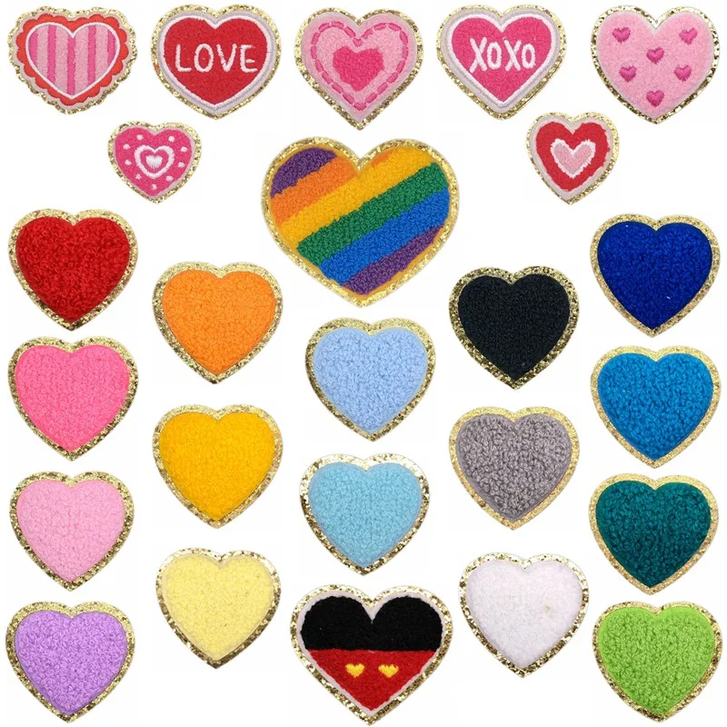 Trendy 5cm Colorful Sweet Heart Iron On Hat Patches Diy Valentine's Day ...