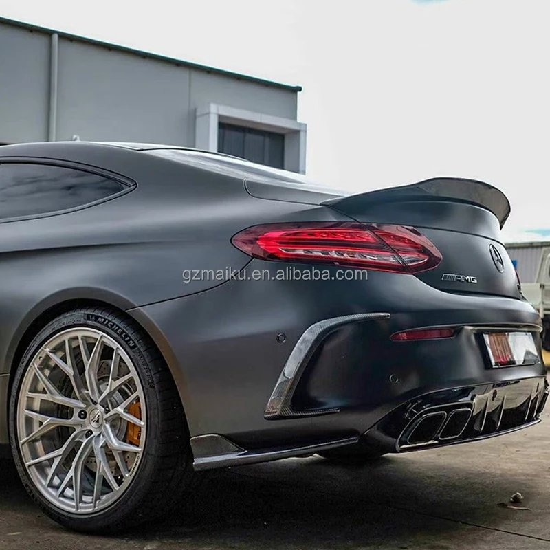 W205 C63S AMG Coupe Carbon Fiber Side Tuyere Rear Bumper Air Outlet ...