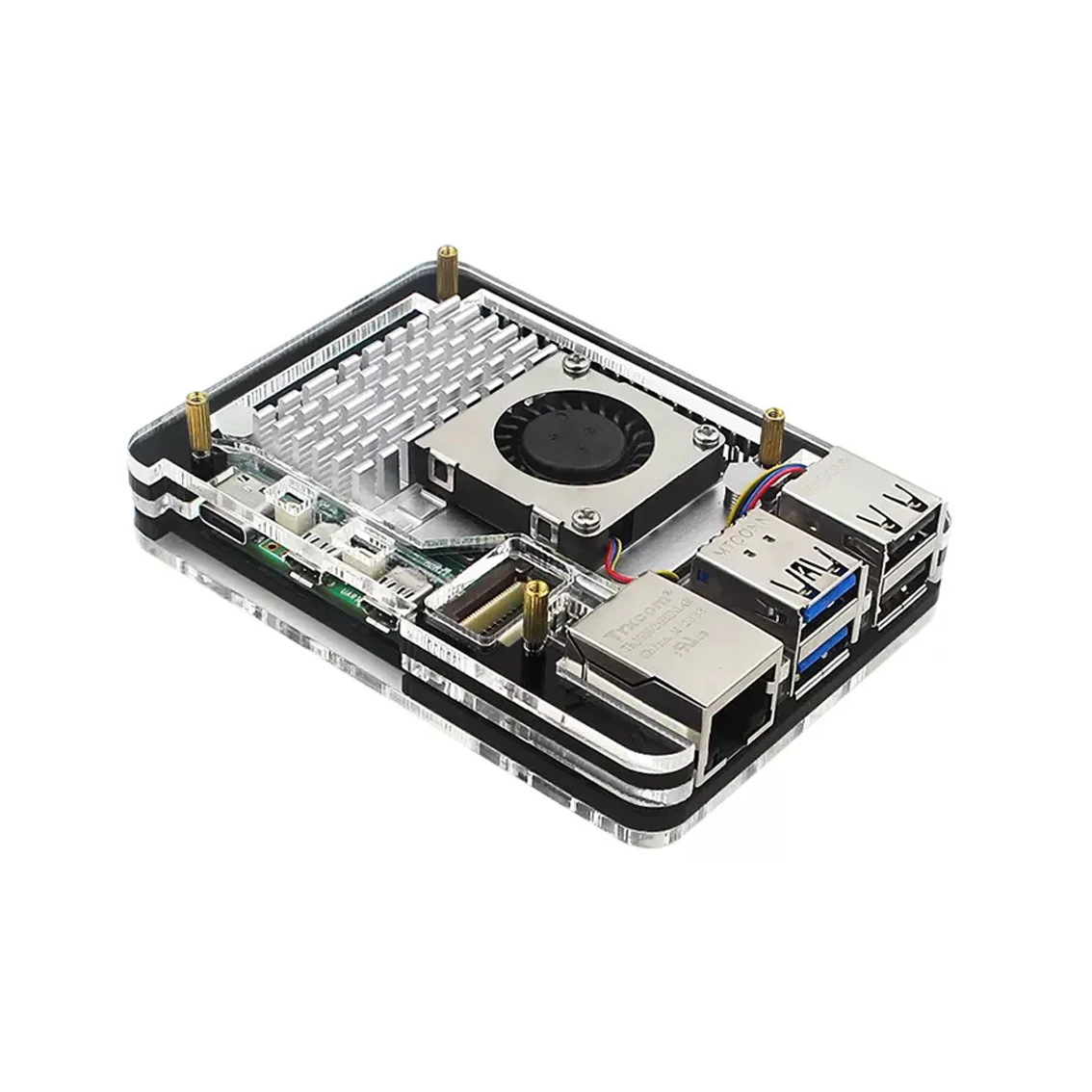 Original Raspberry Pi 5 5-layer Acrylic Shell Raspberry Pi 5b Active ...