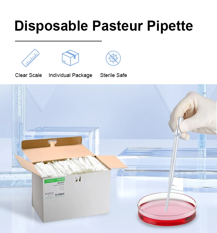 3ml Disposable Lab Transfer Pasteur Pipette - Sorfa Quality
