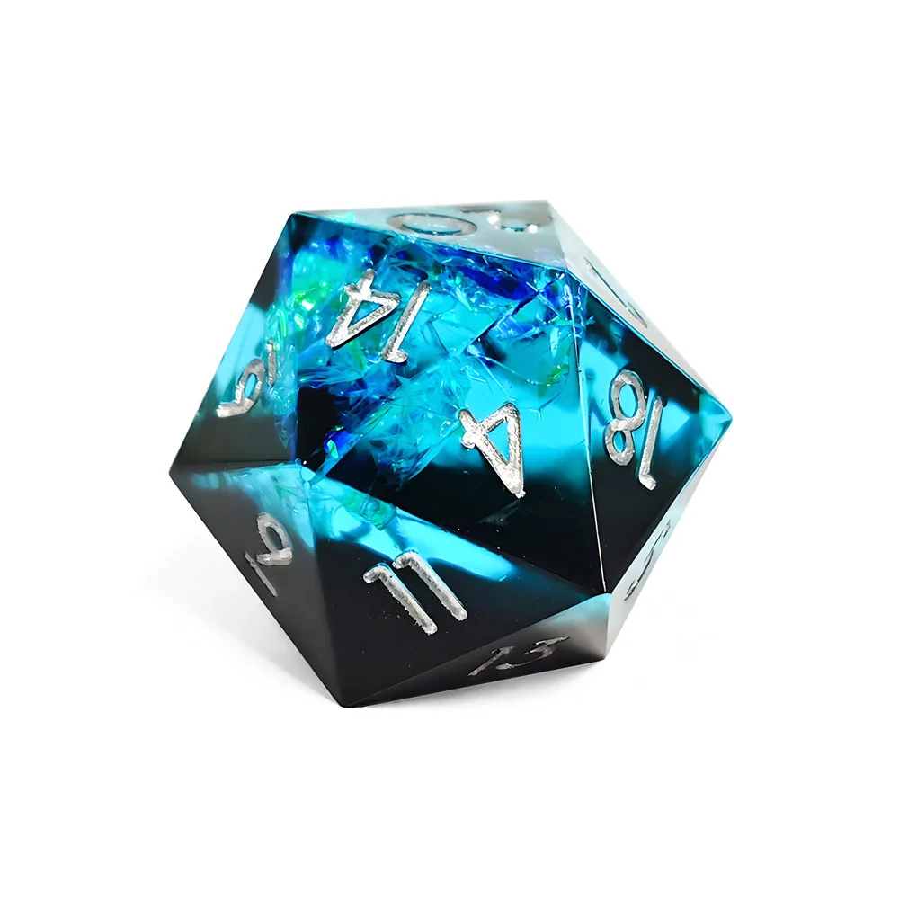 Hs Dice Beautiful Resin Material 1pcs/set D20 Dice Set With Sharp Edge ...
