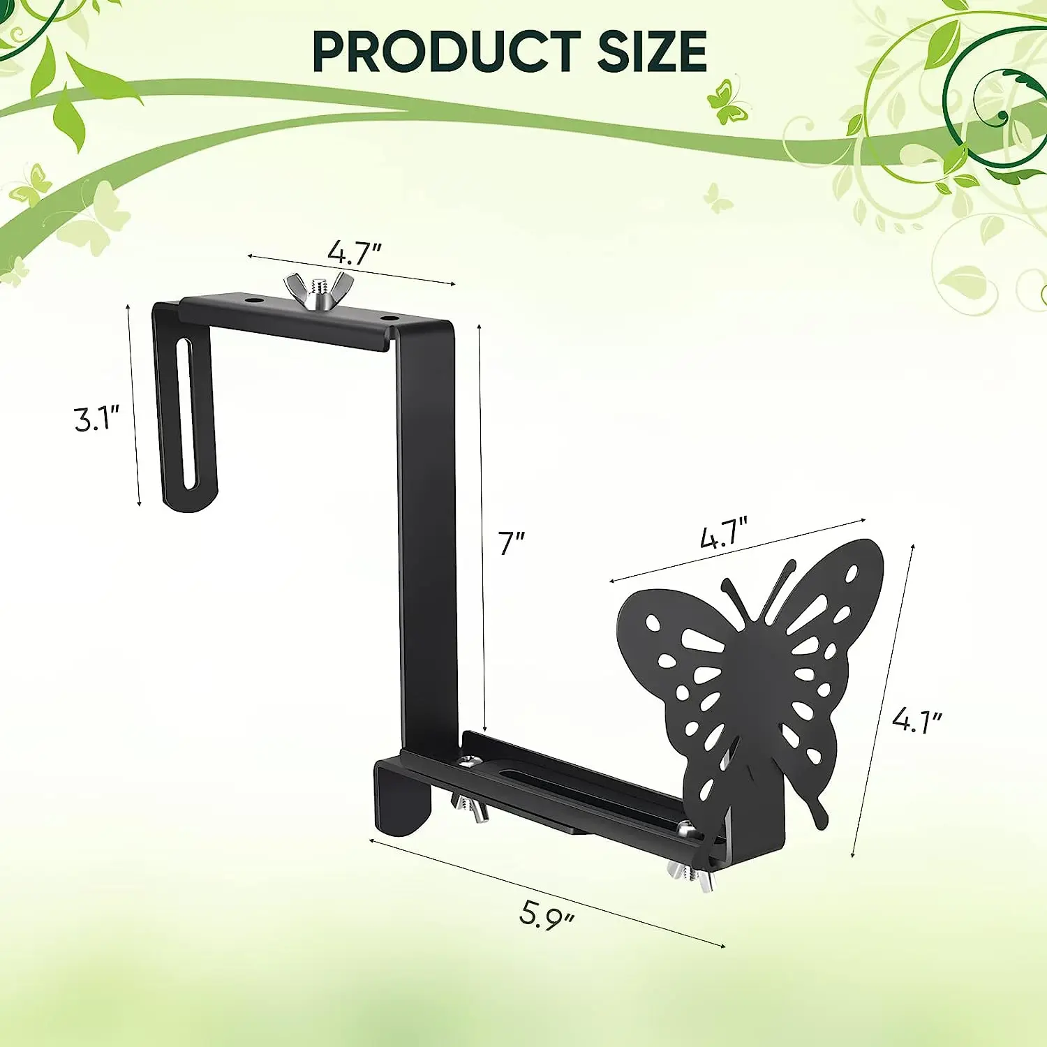 Window Box Bracket With Butterfly Adjustable Planter Box Brackets Wall ...