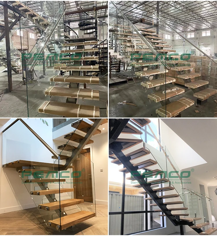 Floating Stairs with Cable Railing - Modern & Durable