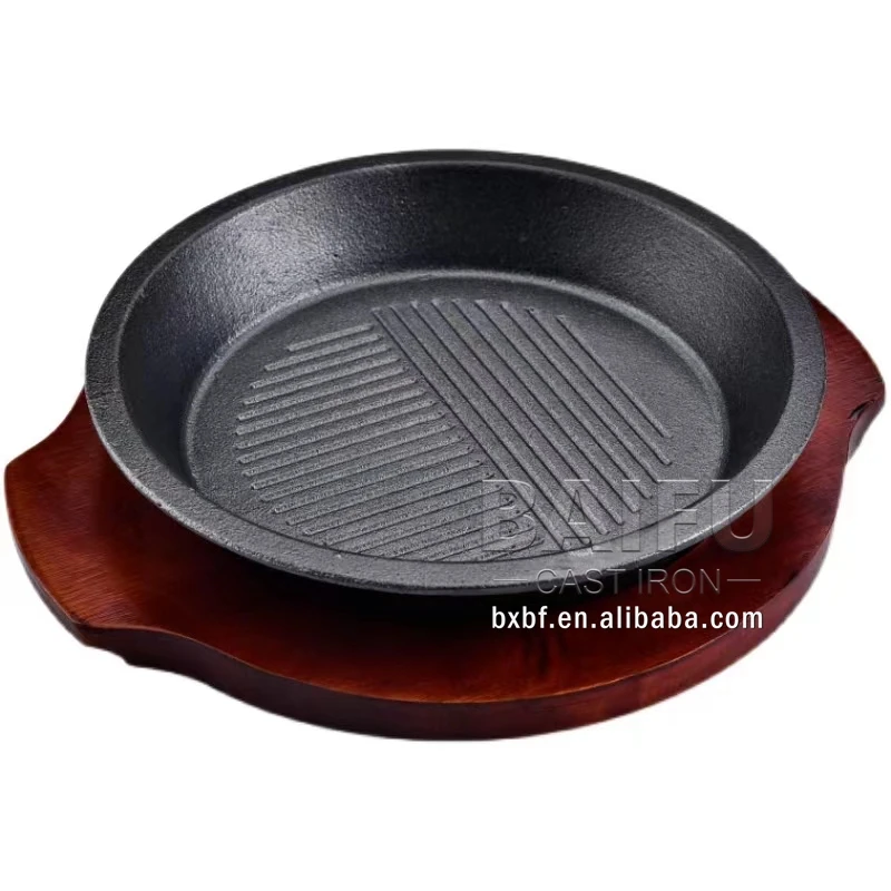 Pre seasoned sizzle griddle Hot plate sizzler pan sizzling plate Cast ...