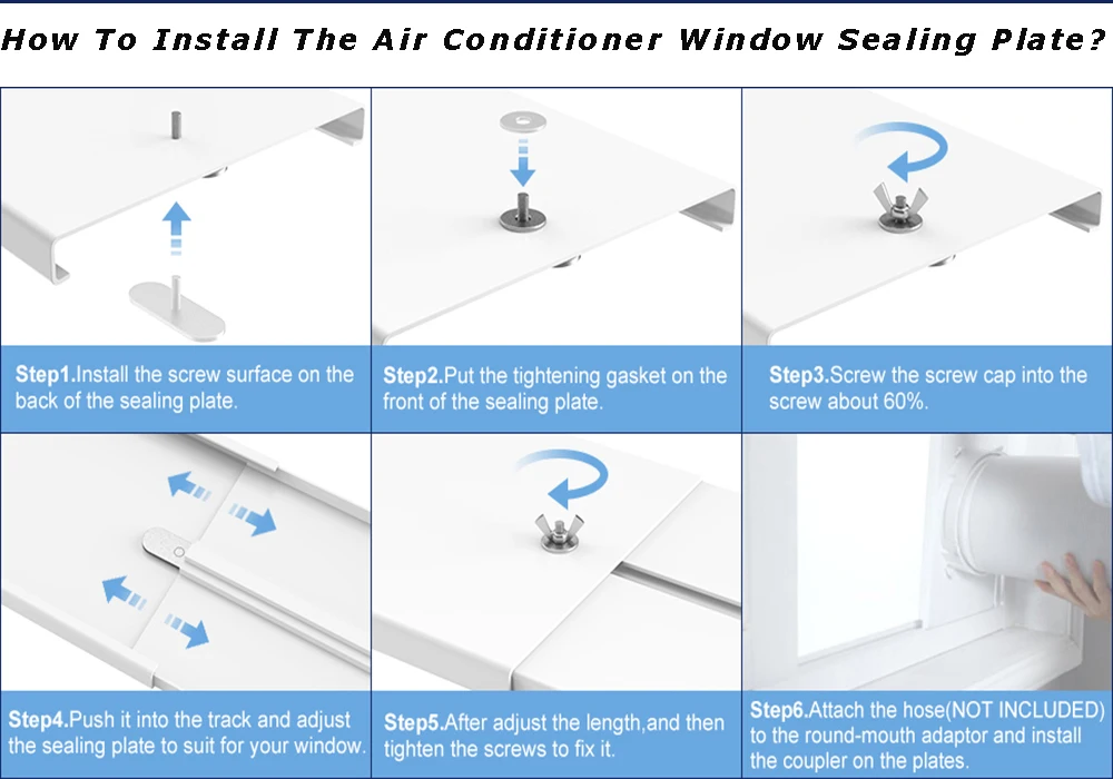 Adjustable PVC Air Conditioner Window Seal Kit for Portable Units