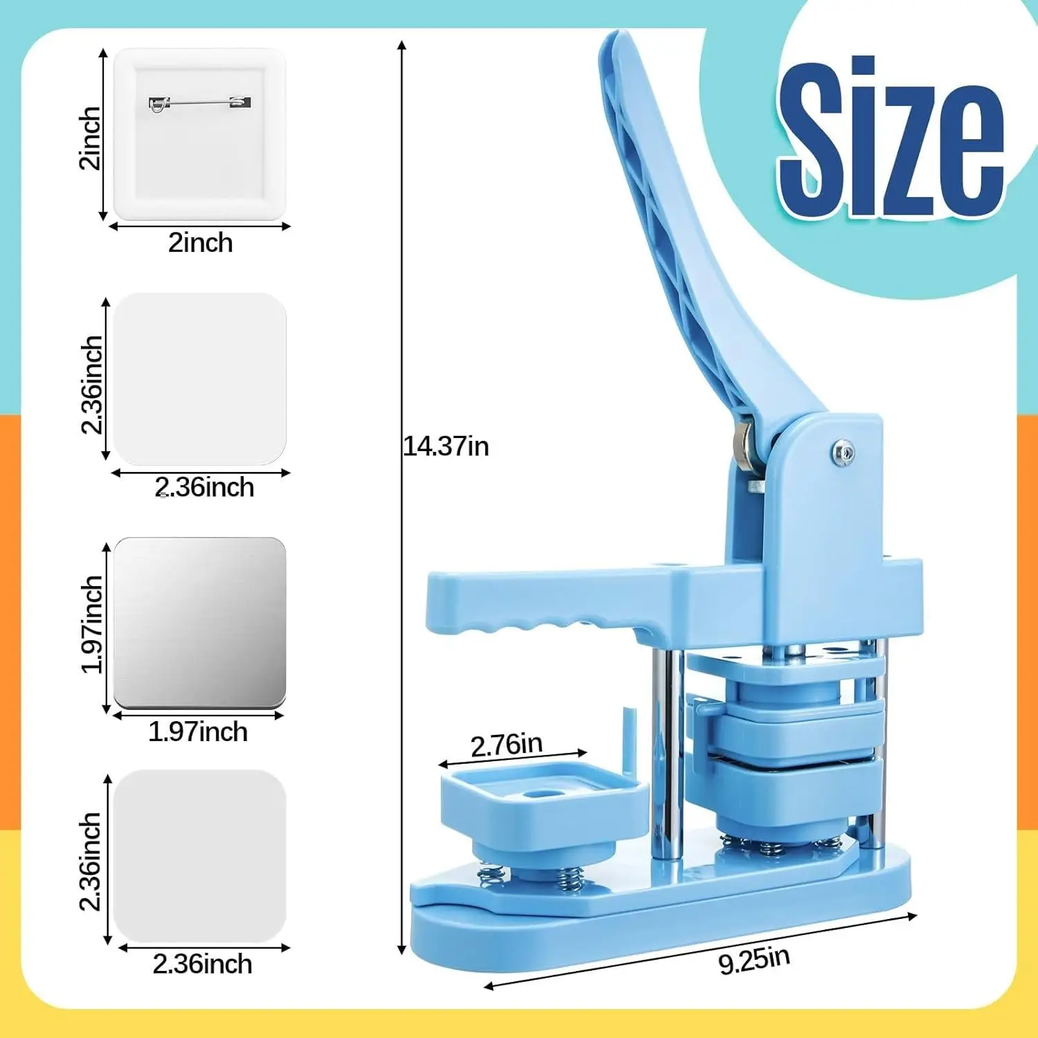 50X50 Square Plastic Button Badge Making Machine Manual