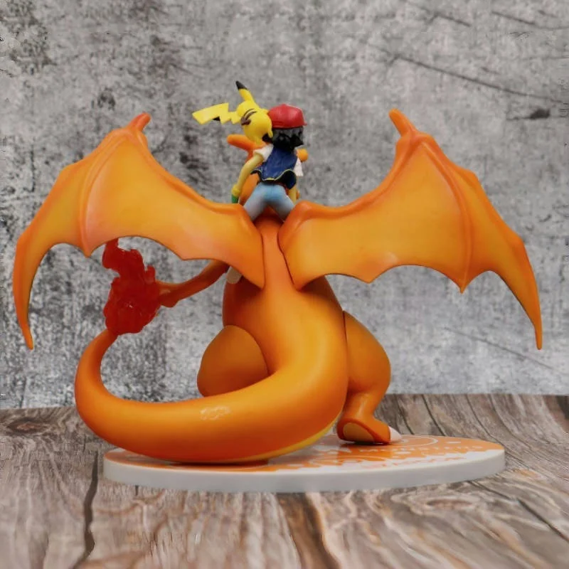 16cm Ash Ketchum Pikachus Charizard Pvc Anime Model Toys Doll Kids ...