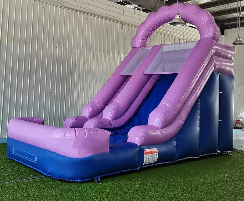Purple Color 14ft Tall Backyard Blow Up Waterslide Mini Child ...