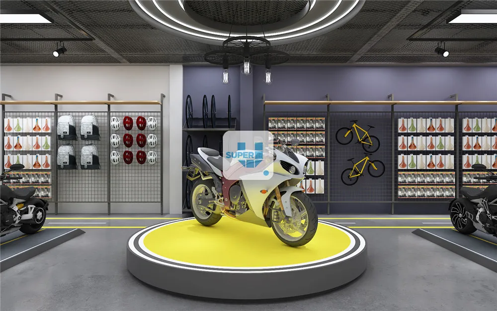 Custom Motorbike Showroom - Fashionable Motorcycle Shop Design