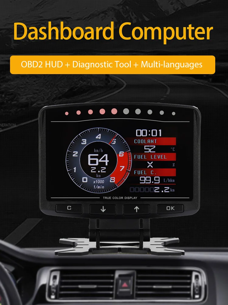 Car Hud Obd2 Auto On-board Speed Fuel Consumption Monitoring Best ...