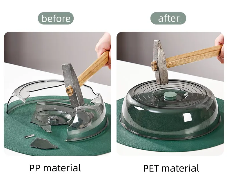 Multilayer Stackable Dust Proof Plate Food Cover Round Dish Cover Clear ...