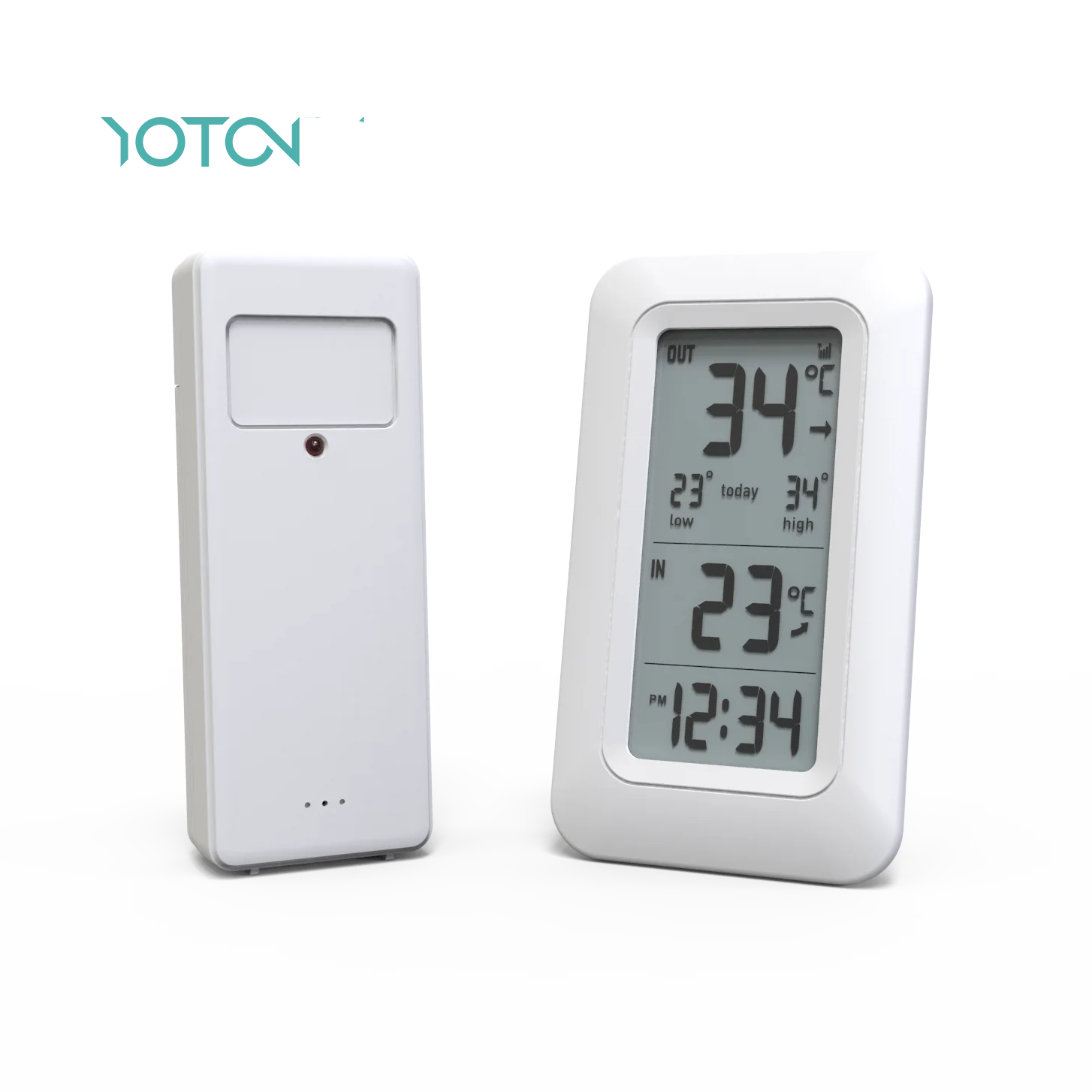 Wireless Indoor/outdoor Digital Thermo-hygrometer With Lcd Display ...