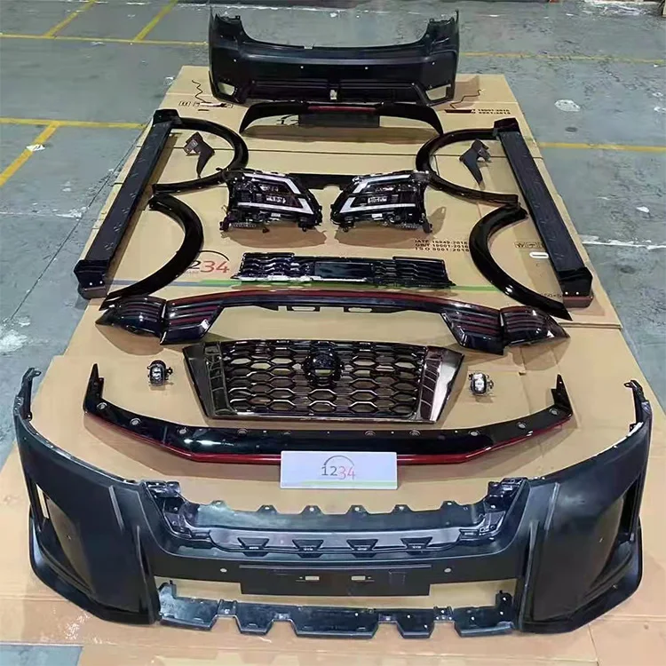 Car Parts Body Kit For Nissan Patrol Y62 2008-2015 Head Lamp Grille Front Rear Bumper Fog Lamp ...