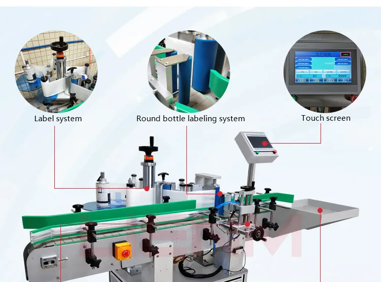 LIENM Wholesale Automatic Bottle Labeling Machine Round Bottles Desktop Labeling Machine ...