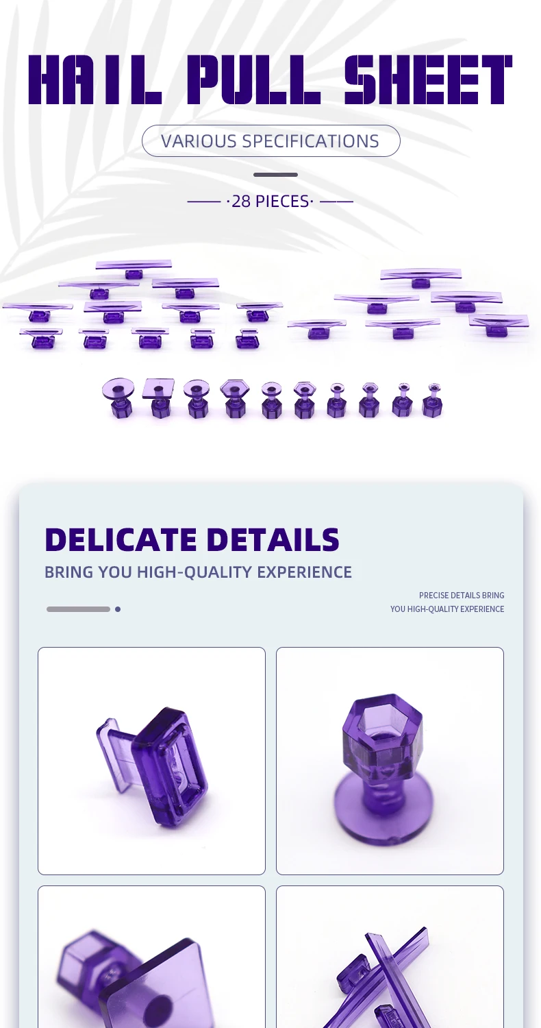 New Car Dent Repair Pull Tab Purple Tabs Super Tools Paintless Dent ...