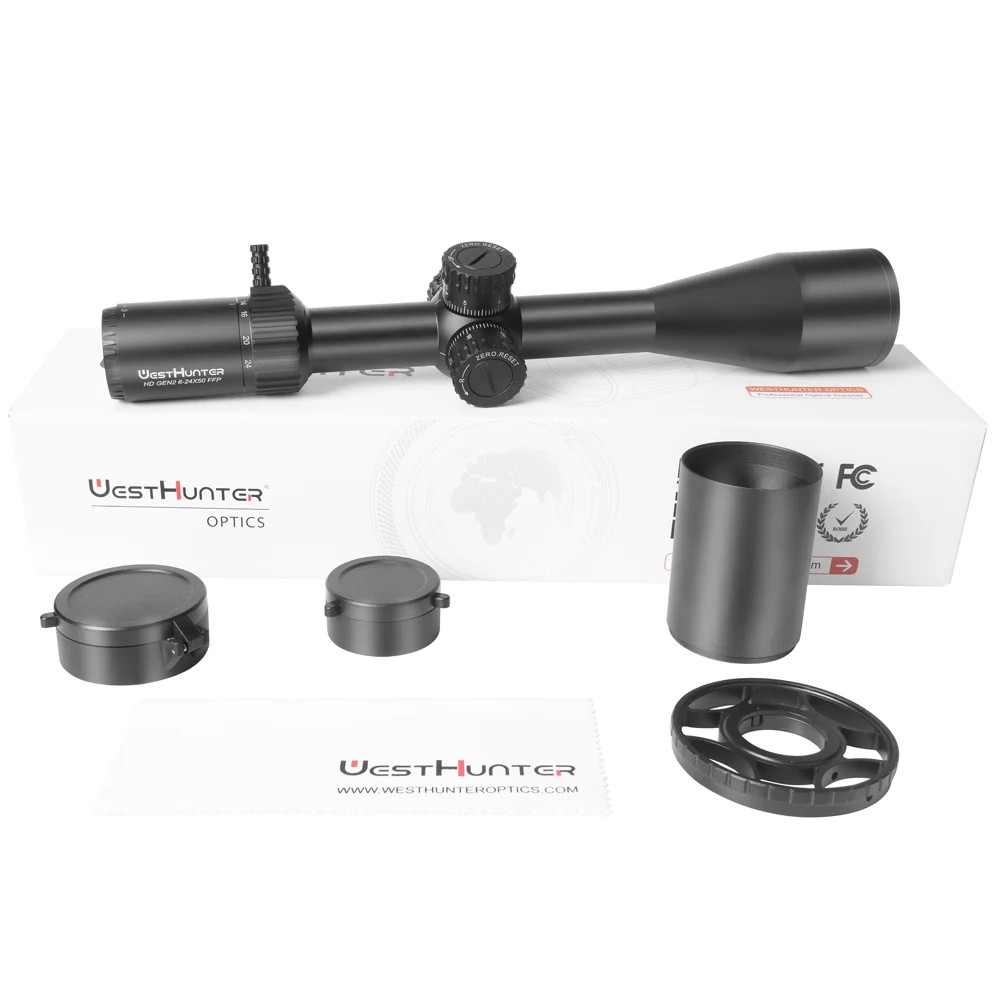 WestHunter HD GEN2 6-24x50 FFP Hunting Scopes Zero Reset Lockable ...