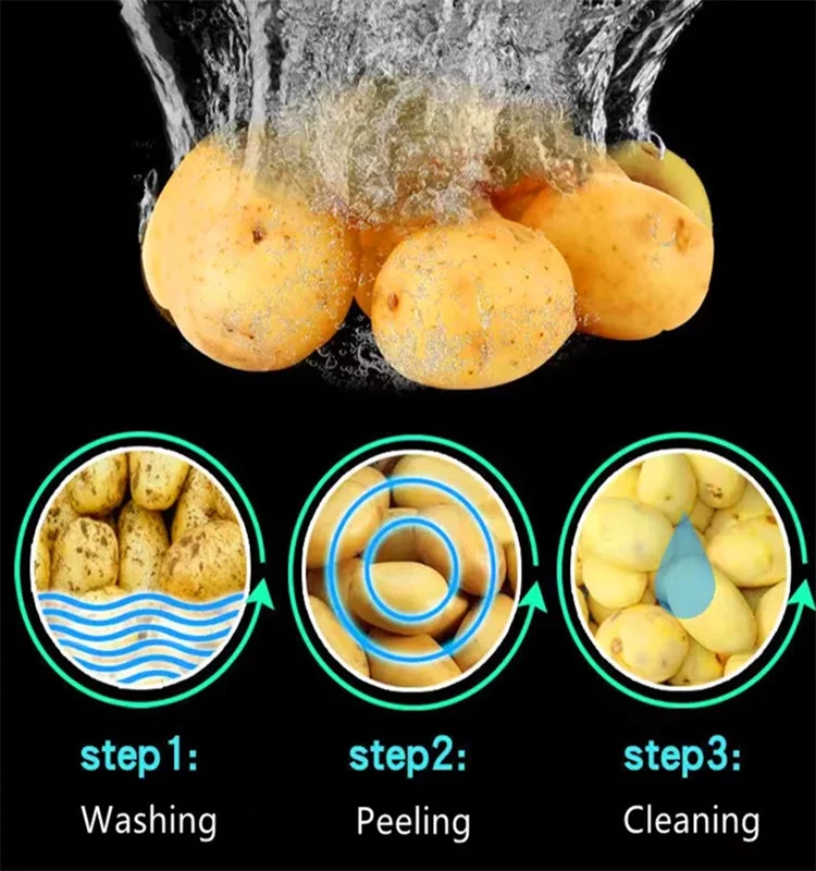 Potato Onion Vegetable Peeling Cleaning Machine /avocado apple Fruit ...